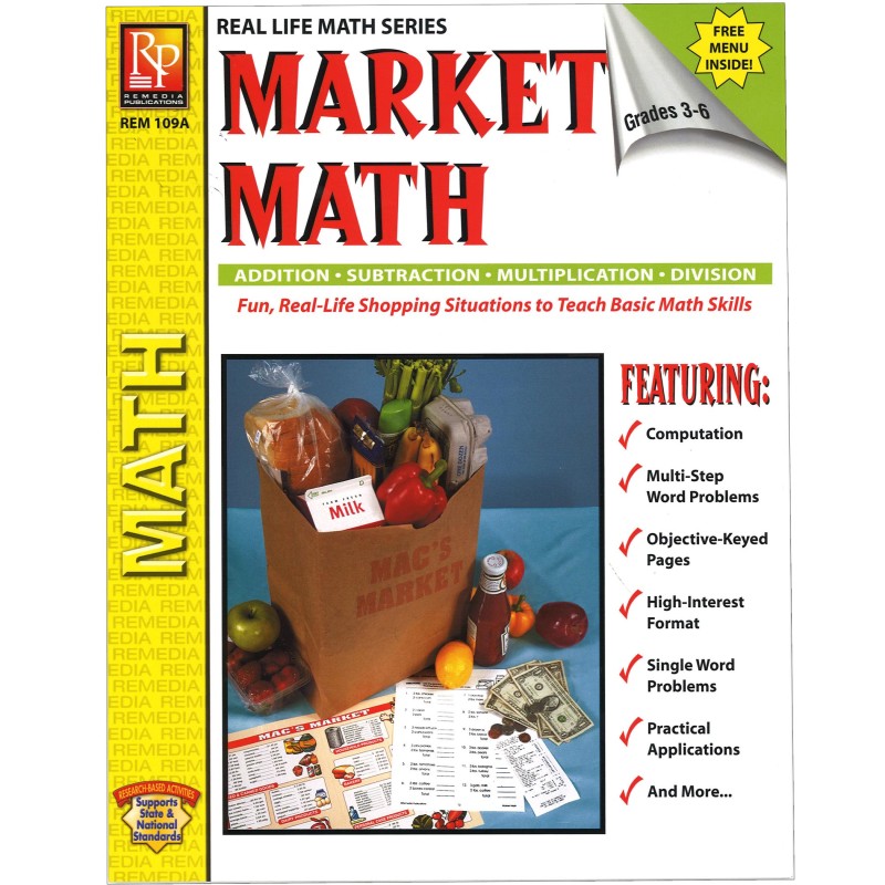 Remedia Publications Market Math for Beginners Book, Grades 3-6 ...