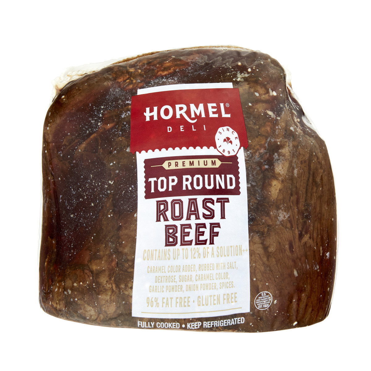 HORMEL® Top Round, Cap Off, 12%, Medium, Deli Faced, 2pc • Hormel ...