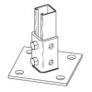 B-Line (Eaton) B280SS6 Eaton B-Line Series Post Base, 3.5" H X 6" L X 6 ...