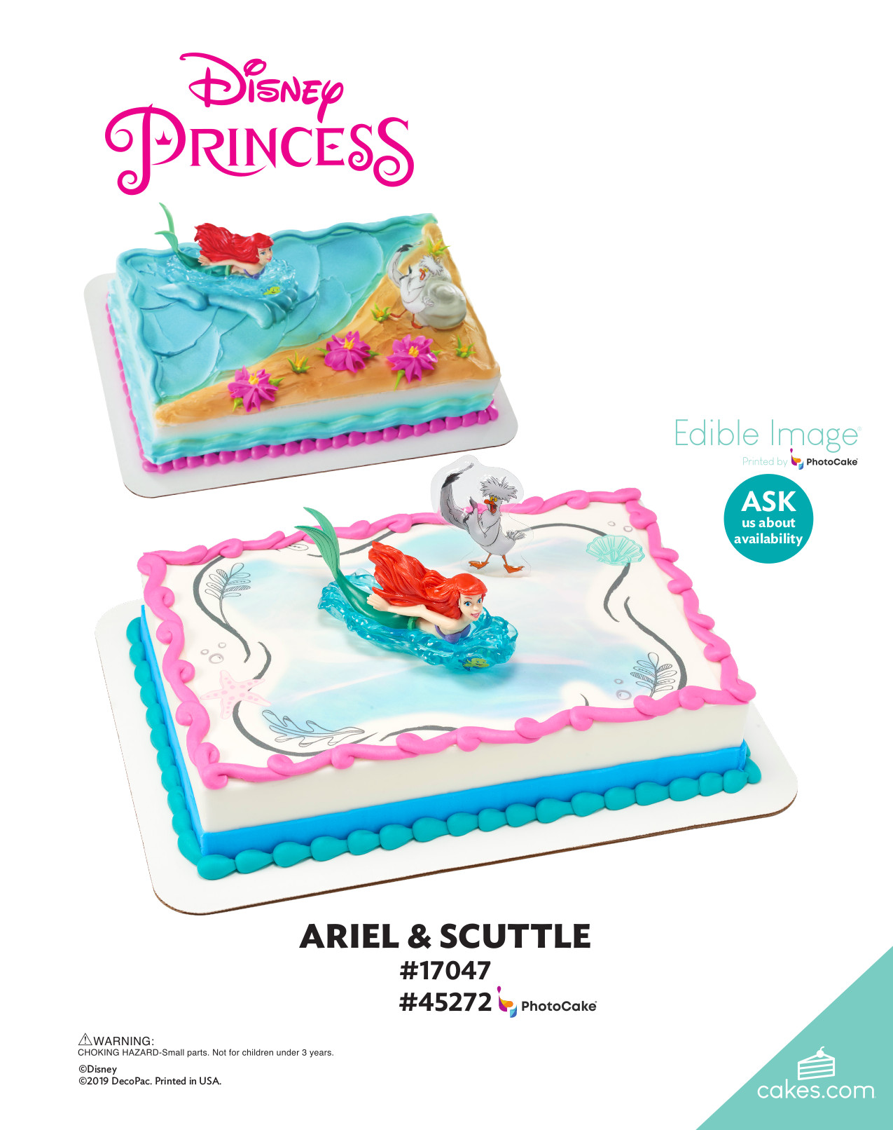 Disney Princess The Little Mermaid Ariel And Scuttle Decoset | DecoPac