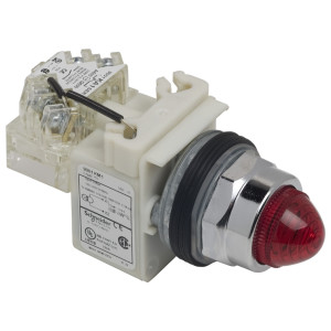 Square D (Schneider Electric) 9001KT1R9 Pilot Light, Push-to-Test, Type ...