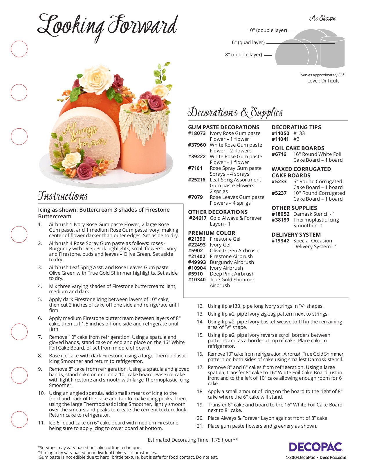 Decopac Looking Forward Card Full Page | DecoPac