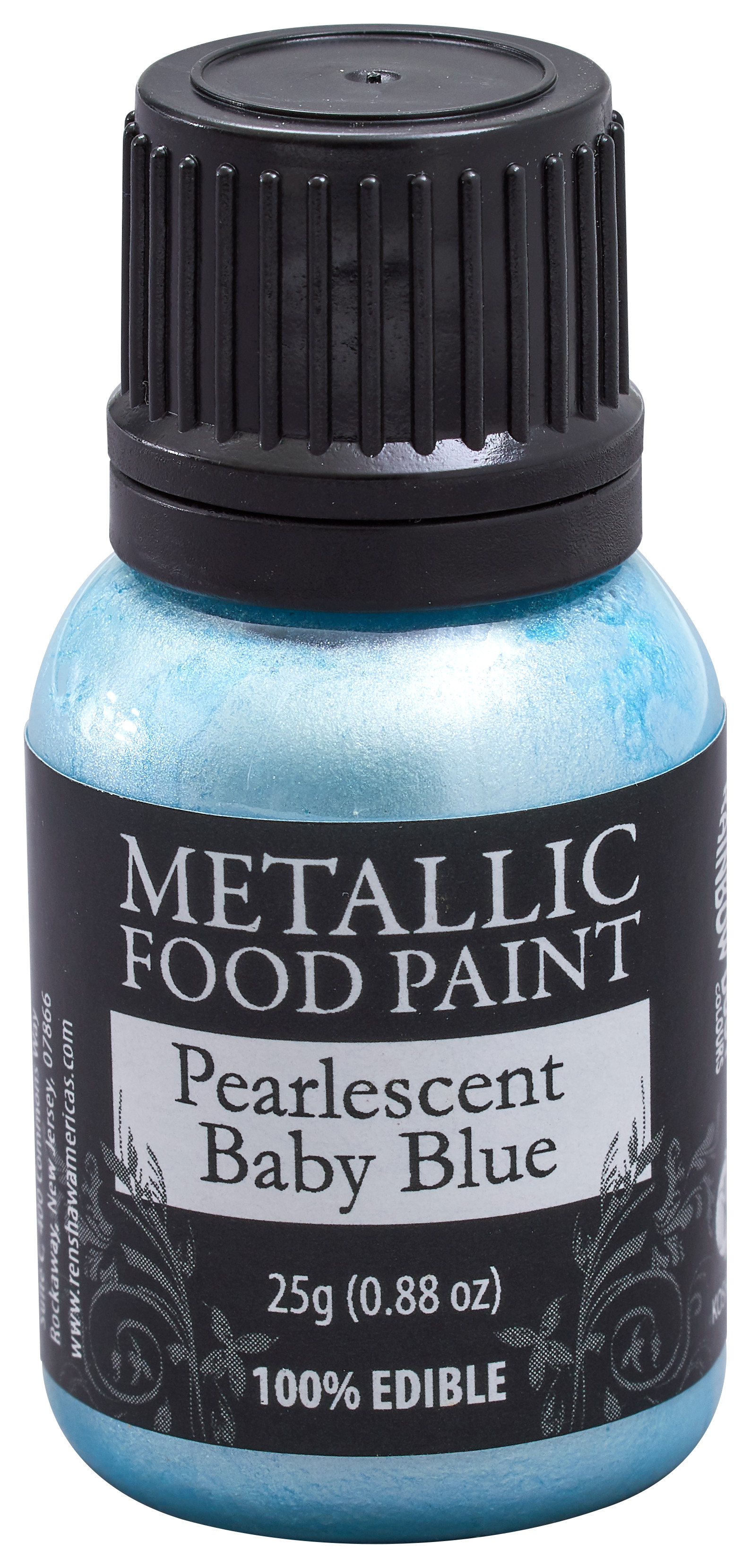 Pearlescent Baby Blue Rainbow Dust Metallic Food Paint | Art Supplies ...