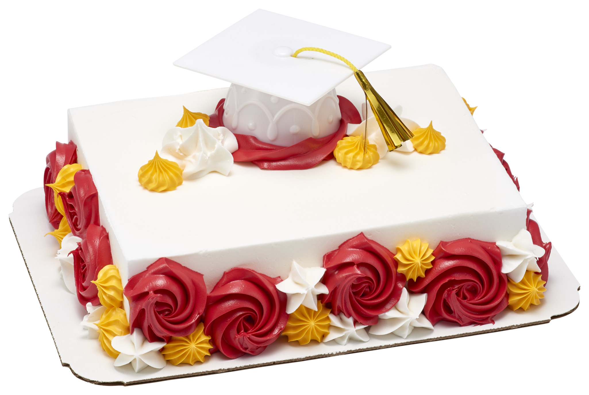 White Grad Cap With Tassels Layon | DecoPac