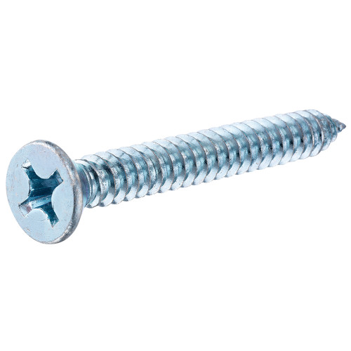 Zinc Slotted Hex Head Sheet Metal Screw #10 x 2"