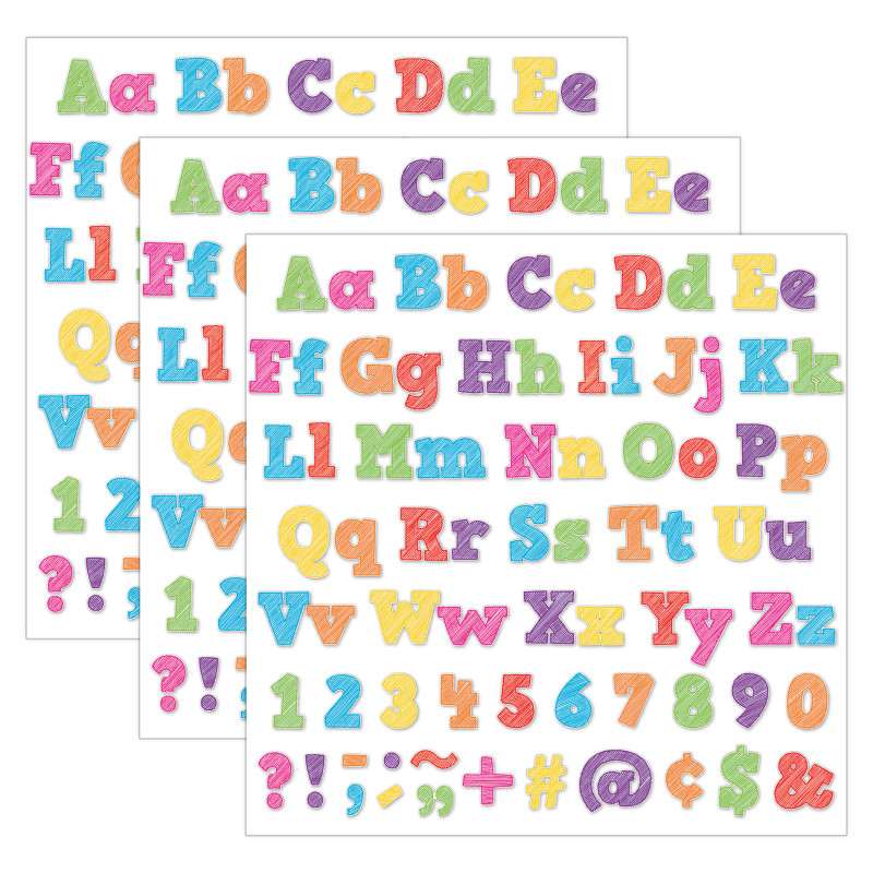 Teacher Created Resources® Scribble Bold Block 4" Letters Combo Pack ...
