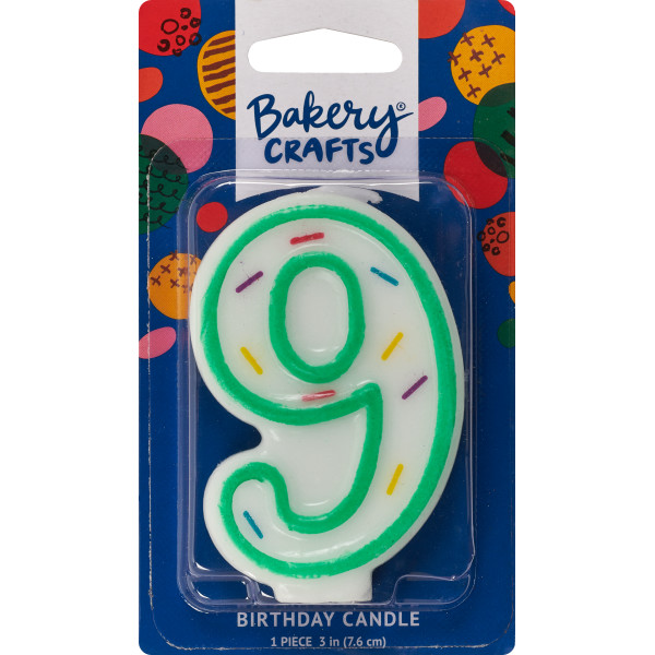 Numeral 9 Sprinkle Candle | DecoPac