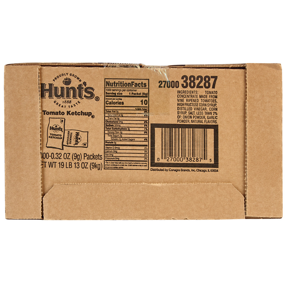 Hunt's Tomato Ketchup Portion Control Packets - 1000/9g | Conagra ...