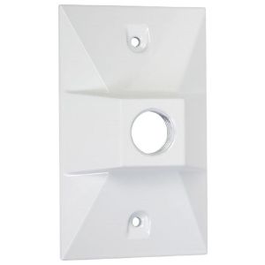 Hubbell TayMac LV110WH Weatherproof Lampholder Cover, Die-Cast Metal ...