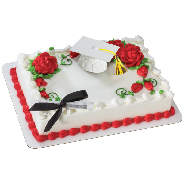White Grad Cap With Tassels Layon | DecoPac