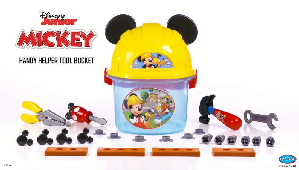 Disney Junior Mickey Mouse Handy Helper Tool Bucket, 25-pieces, Kids ...