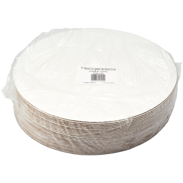 16 Round Waxed Corrugated Cake Board | DecoPac