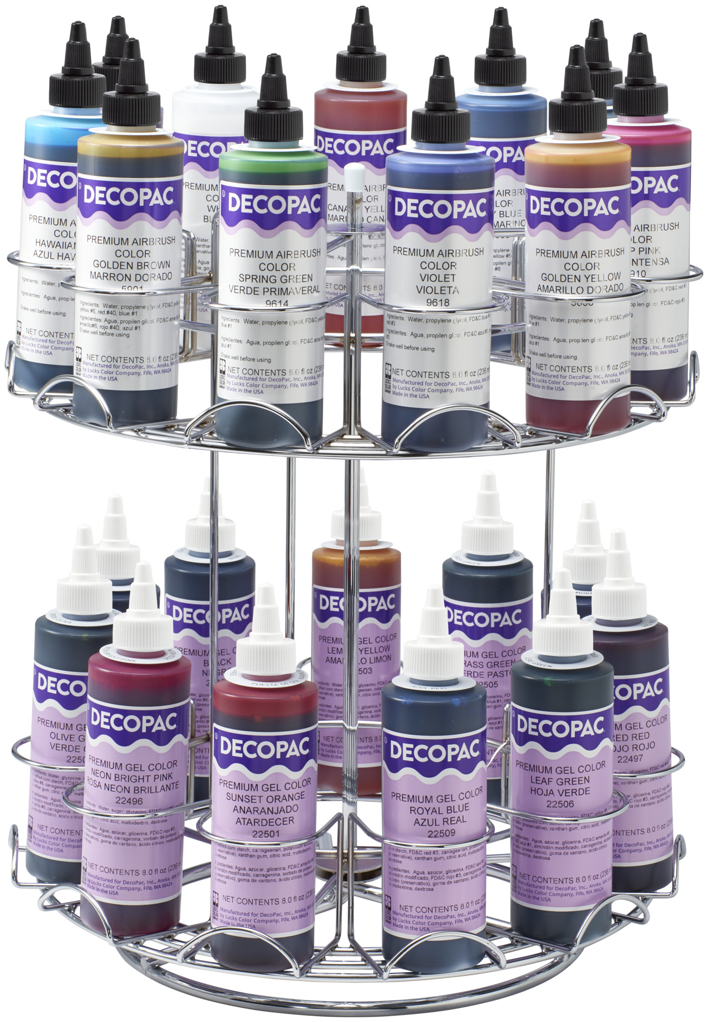 Rotating Bottle Rack For Colors | DecoPac