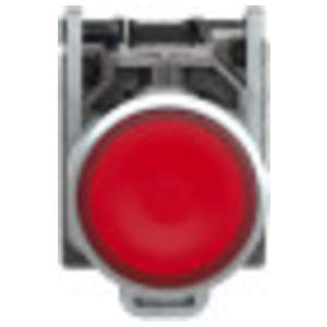 Square D (Schneider Electric) XB4BW34B5 Illuminated Push Button, Harmony XB4, Metal, Red Flush ...
