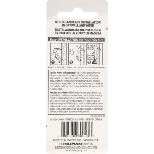 Hillman WallBiter Small Picture Hangers White 30lb 4 Pack