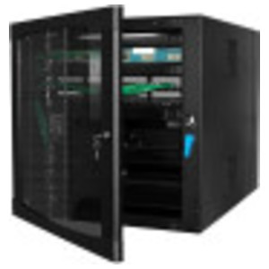 Chatsworth 12419-E48 CUBE-iT™ Network Cabinet, 3 Gen, 26 RU, Tempered Glass Door, Glacier White ...