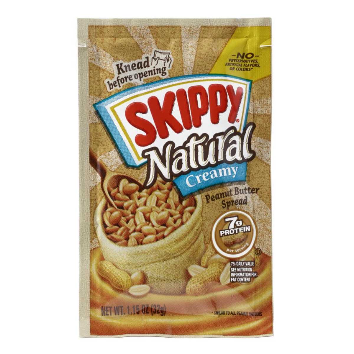 SKIPPY® Natural Creamy Peanut Butter Spread Sachet 160/1.15 oz • Hormel ...