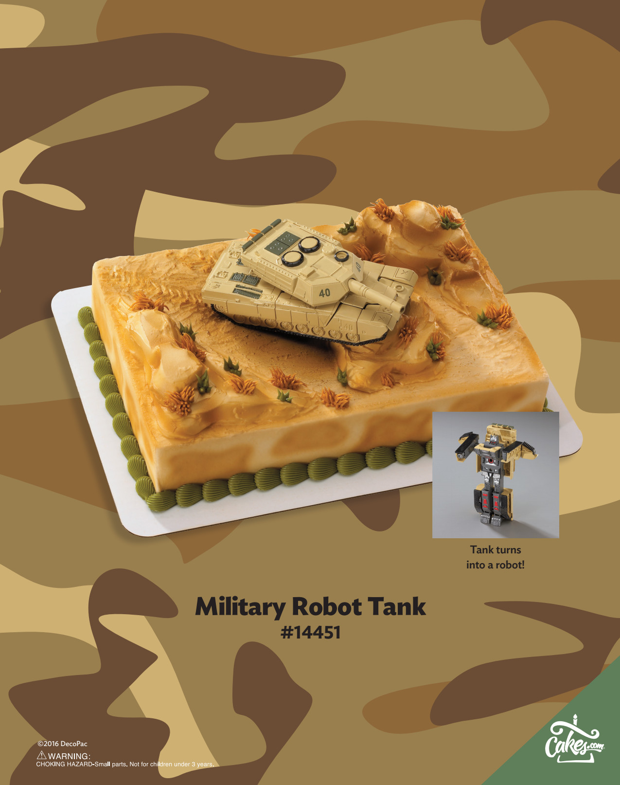 Military Robot Tank Decoset 1 4 Sheet Cake Tmoc Page | DecoPac