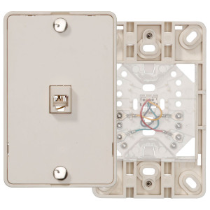 Leviton 40214-T Type 630A Screw Terminal Jack With Snap-On Plastic ...