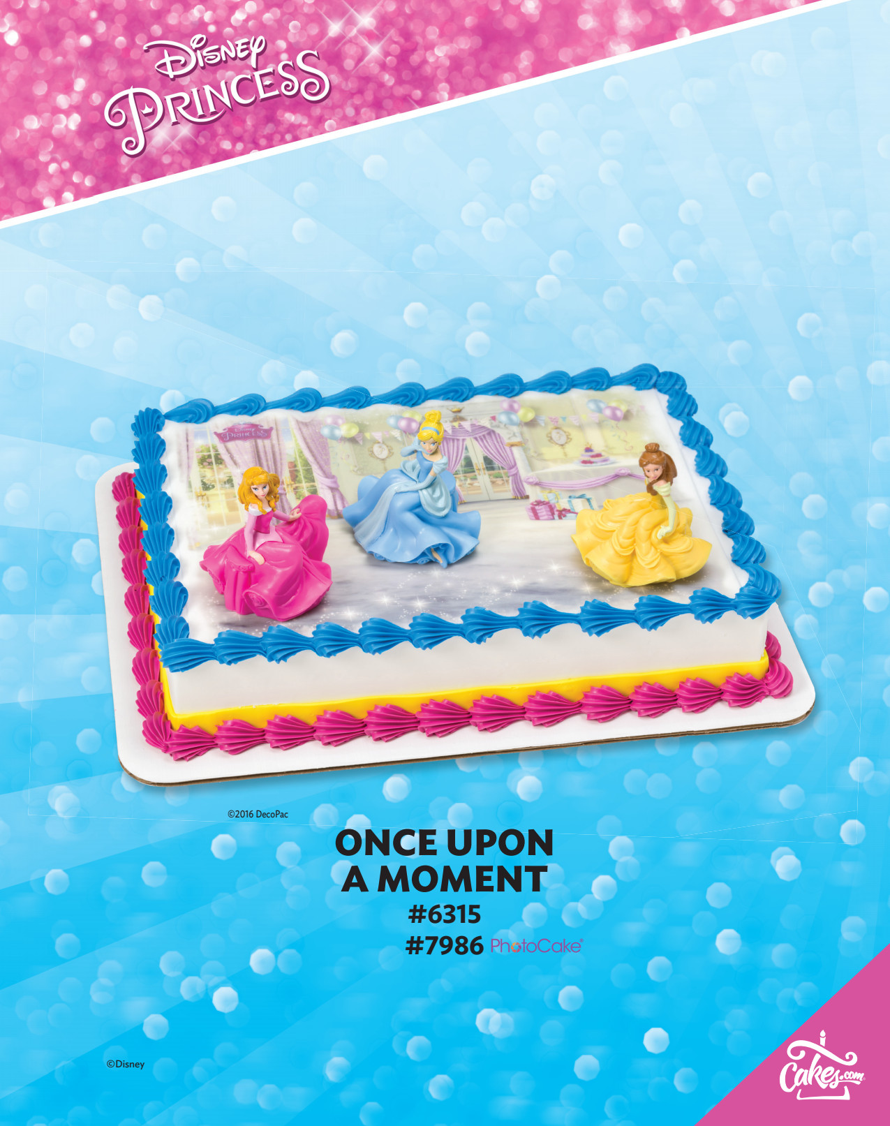 Disney Princes Once Upon A Moment Photocake Decoset Bckgrd Tmoc Page ...