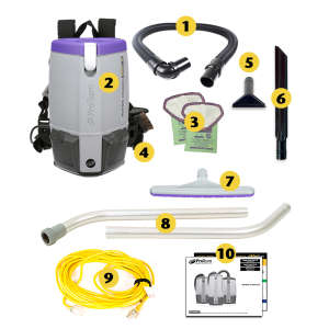 ProTeam, Super Coach Pro 6, w/ Xover Multi-Surface Two-Piece Wand Tool ...