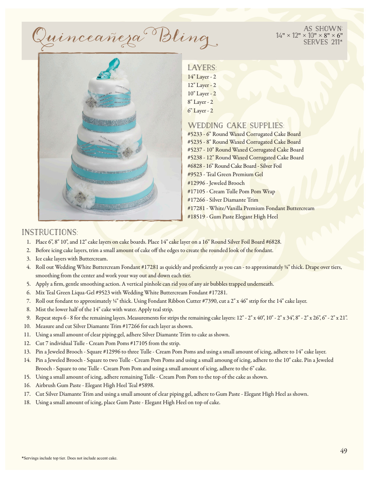 Quinceanera Bling Cake Decorating Instructions | DecoPac