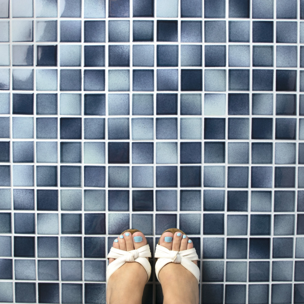 Squire Quad Stream 12-1/2 in. x 12-1/2 in. Porcelain Mosaic Tile ...