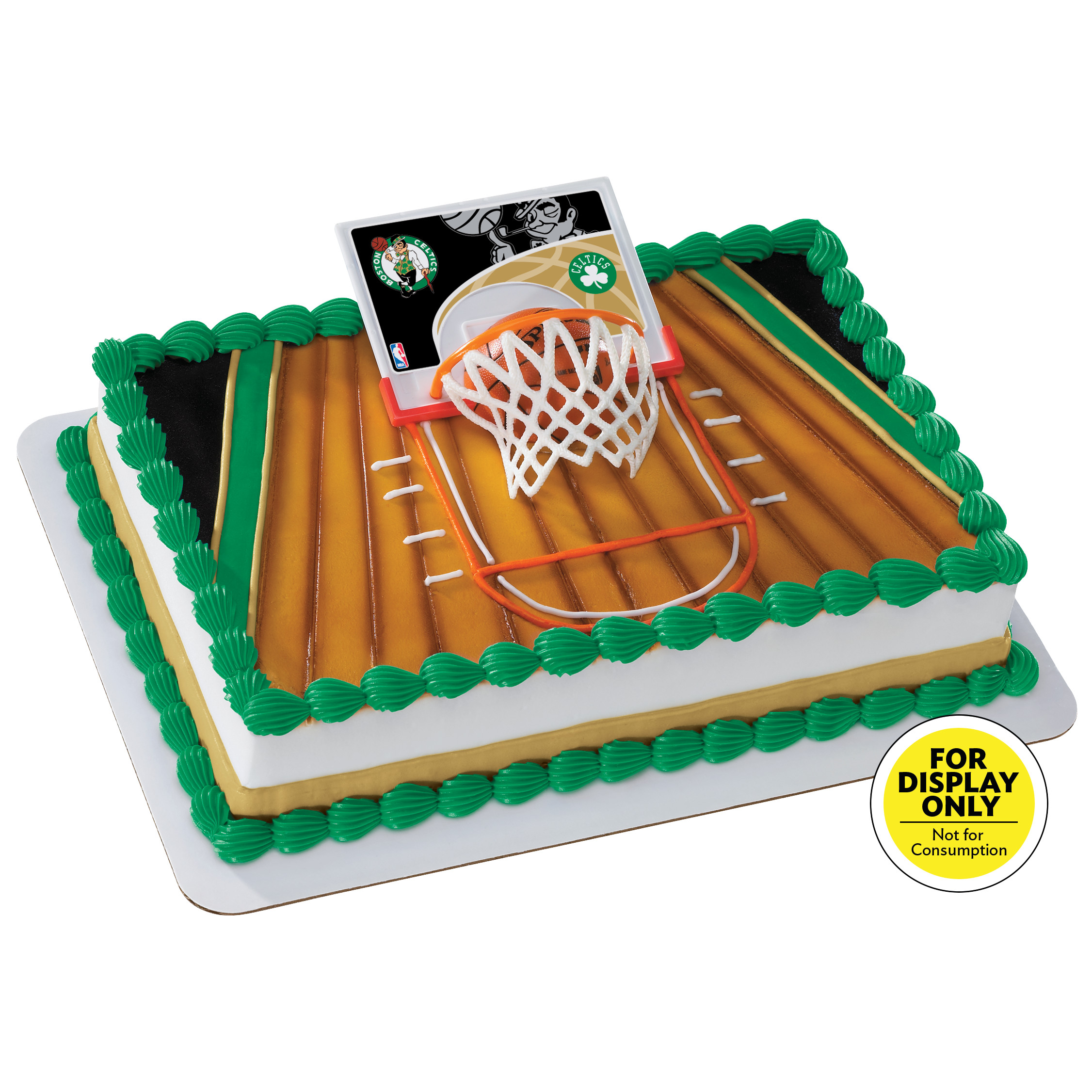 Nba Slam Dunk Boston Celtics 1 4 Sheet Decodisplay Cake | DecoPac