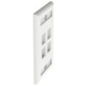 Panduit NK4FWHY NetKey® 1-Gang, Flush Mount Vertical Faceplate, 4-Port ...
