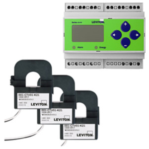 Leviton 4DUMR-2M Submeter, DIN Rail Mount, 3 Phase 3 Wire/4 Wire, Max ...