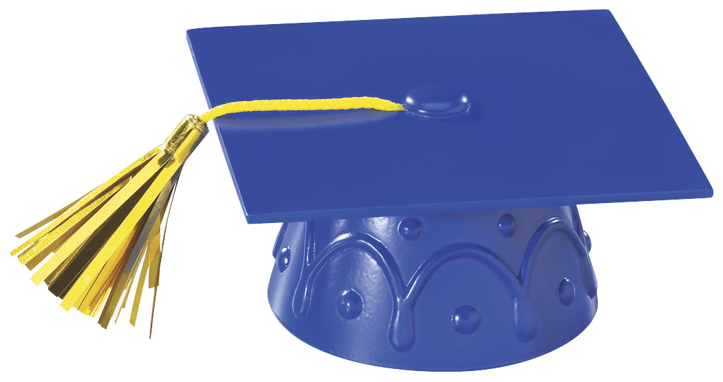 Blue Grad Cap With Tassels Layon | DecoPac