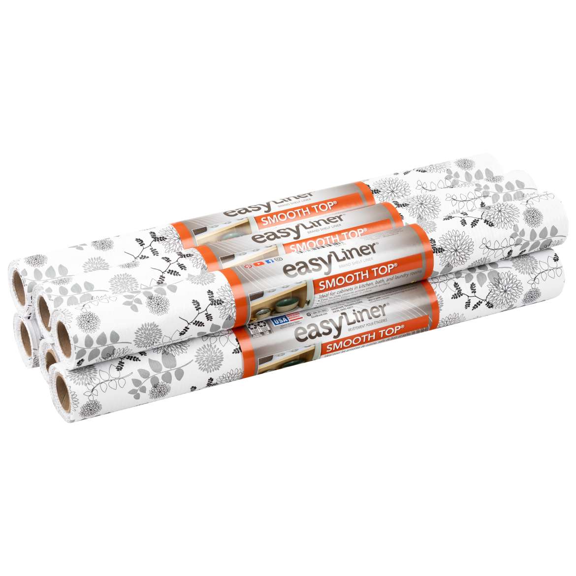 Smooth Top® EasyLiner® Shelf Liner with Clorox® White |… | Duck Brand