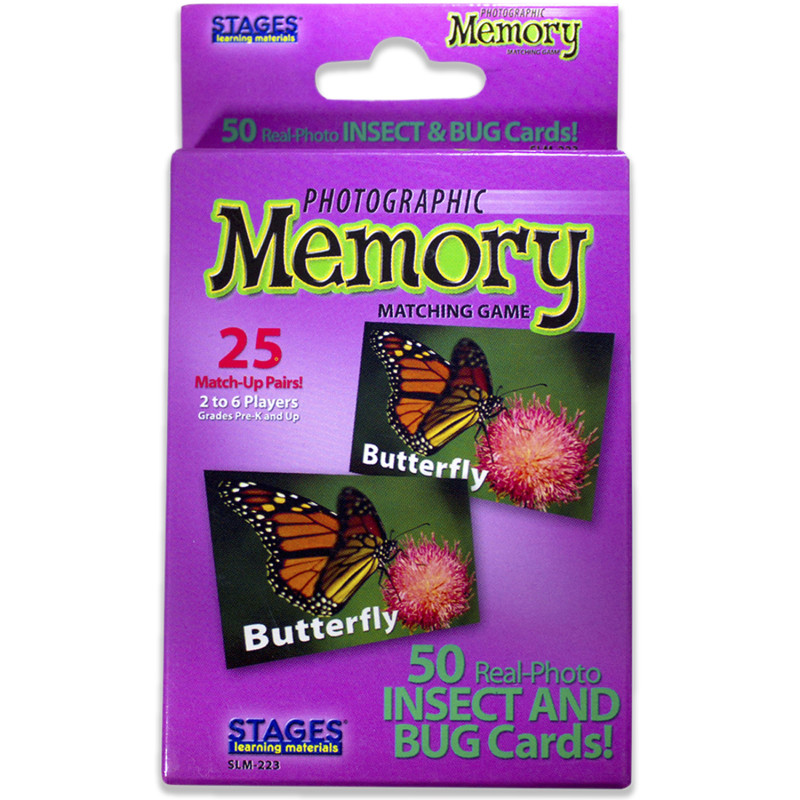 Stages Learning Materials Photographic Memory Matching Game, Insects ...