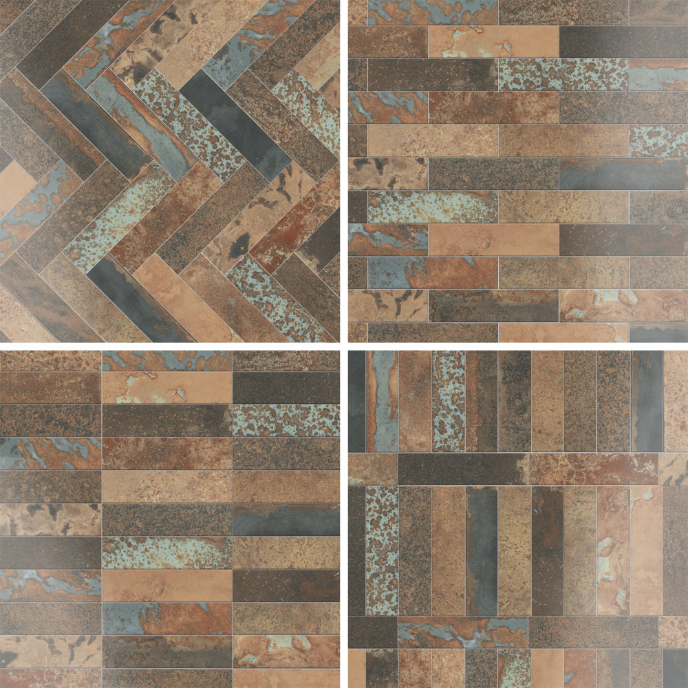 Maheno Brick Mix 2-3/8 in. x 9-3/4 in. Porcelain Floor and Wall Tile | Merola Tile