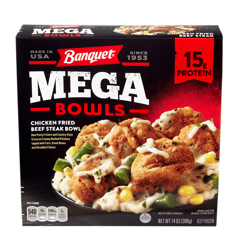 BANQUET Mega Bowls Chicken Fried Beef Steak | Conagra Foodservice