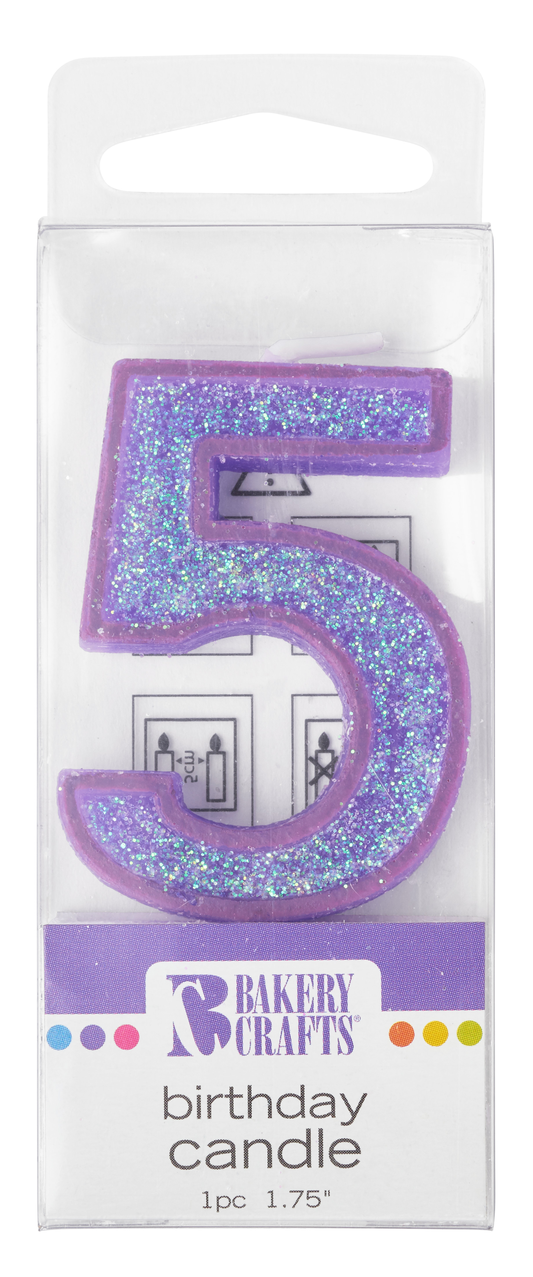 5 Mini Glitter | Numeral Candles | DecoPac
