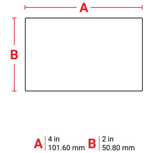 Brady THT-55-483-1 Printer Labels, Polyester, White, 2 In L, 101.6 Mm W ...