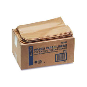 Hospeco, Health Gards®, Kraft Waxed Paper Receptacle Liner w/ Gusset ...