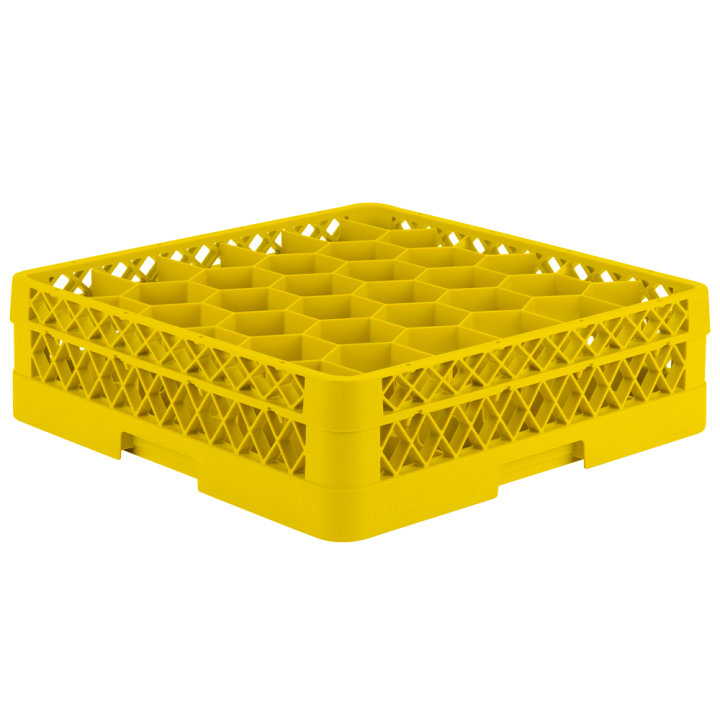 Traex® Full-Size Rack Max® 30 compartment rack with one extender in Yellow
