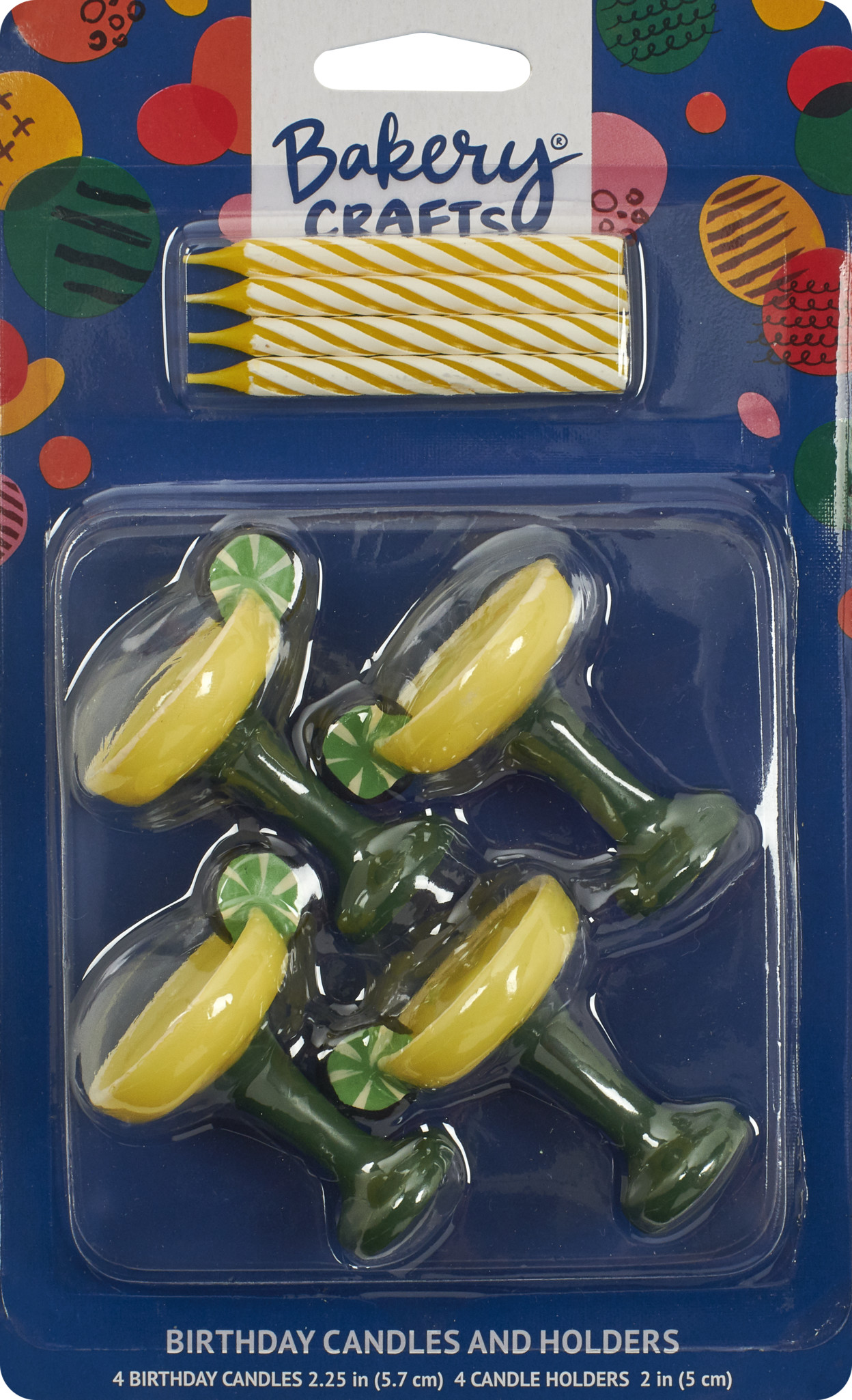 4 Margarita Shaped Candle Holders | DecoPac