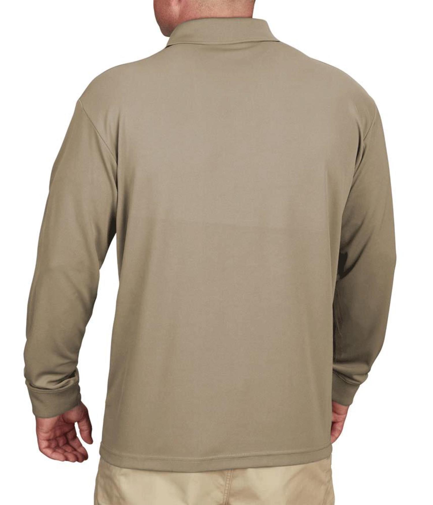 Propper® Men's Long Sleeve Uniform Polo Performance Polyester Ribbed ...