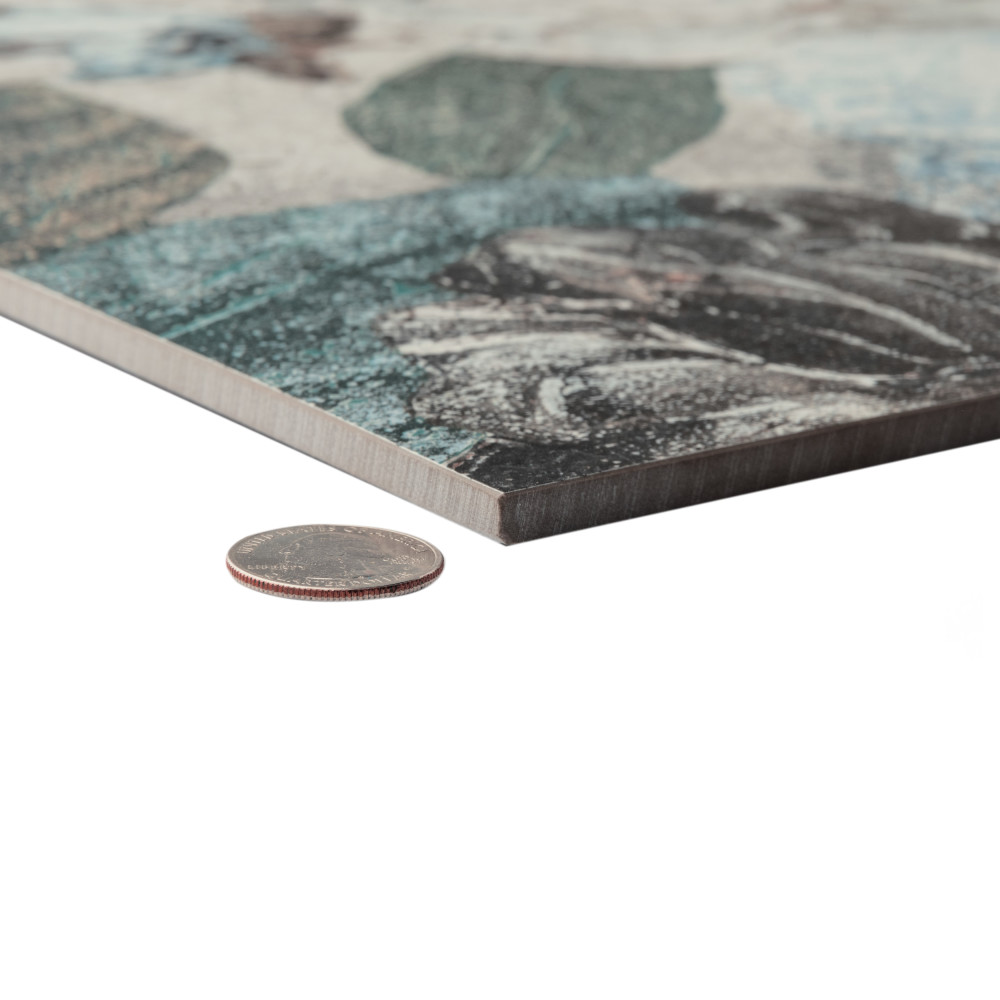 Parete Fiori Grey 23-1/2 in. x 47 in. Porcelain Floor and Wall Tile ...