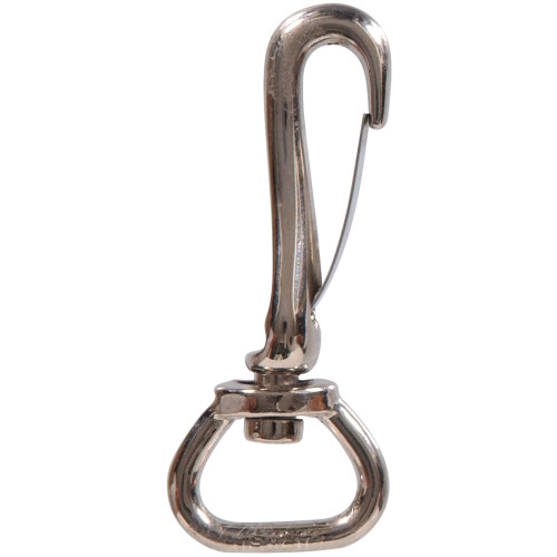 Hardware Essentials Strap Swivel Eye Spring Snap Nickel (5/8" x 2-1/2")