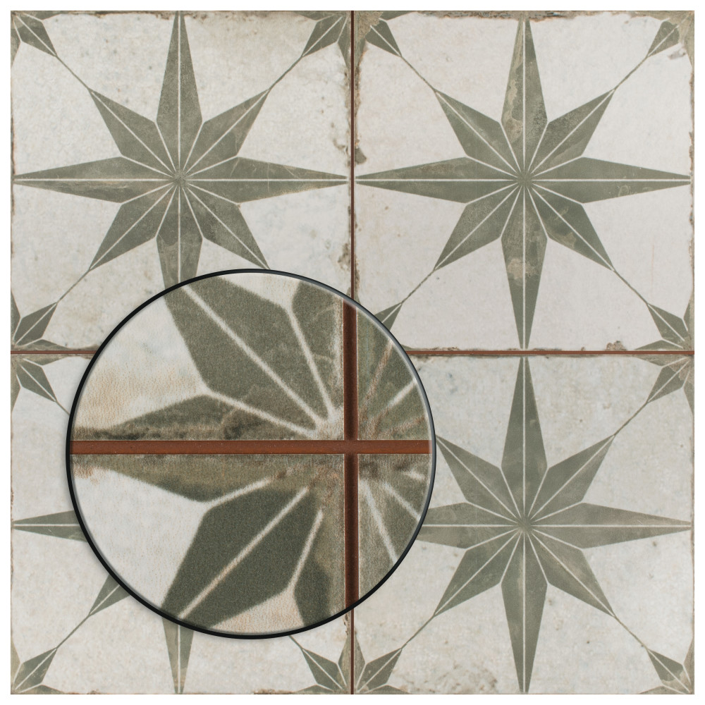 Kings Star Sage 17-5/8 in. x 17-5/8 in. Ceramic Floor and Wall Tile ...