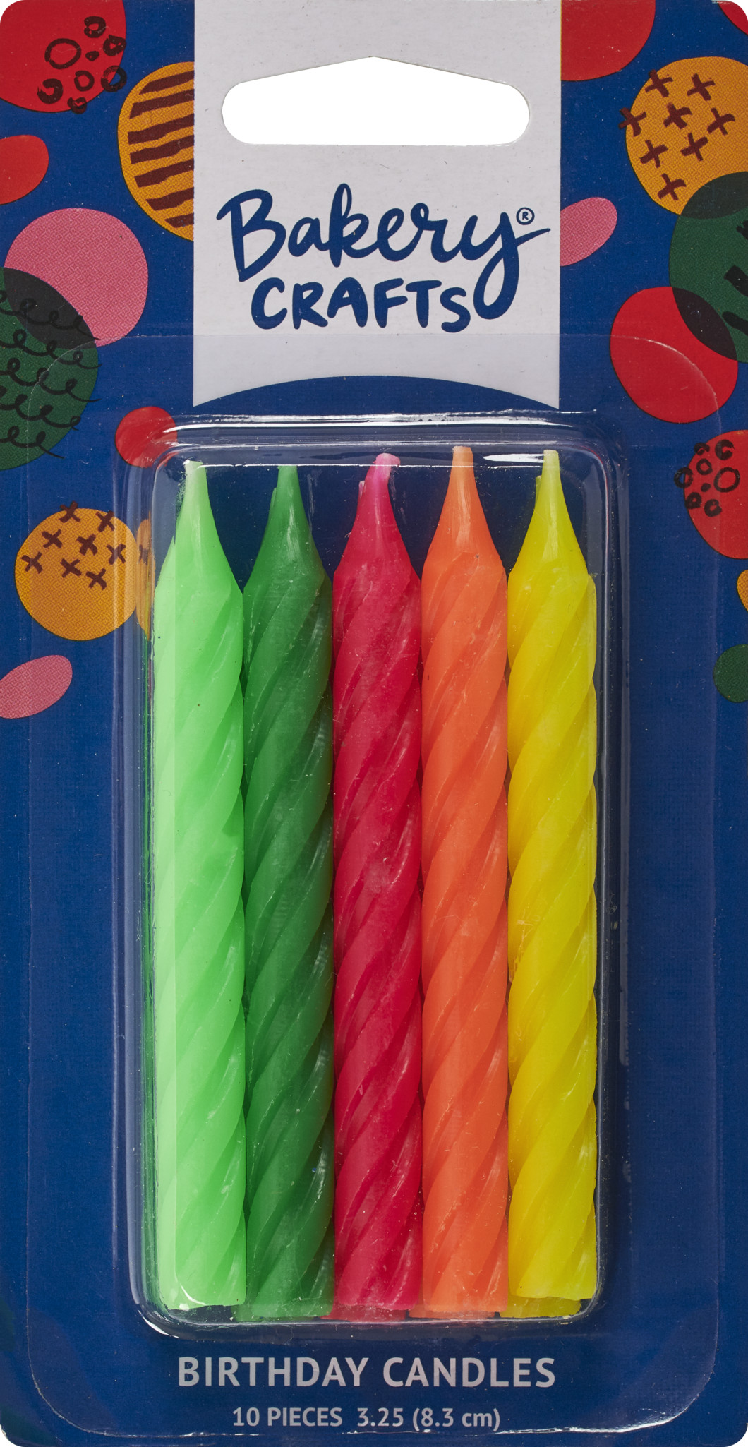 10 Large Neon Candles | DecoPac