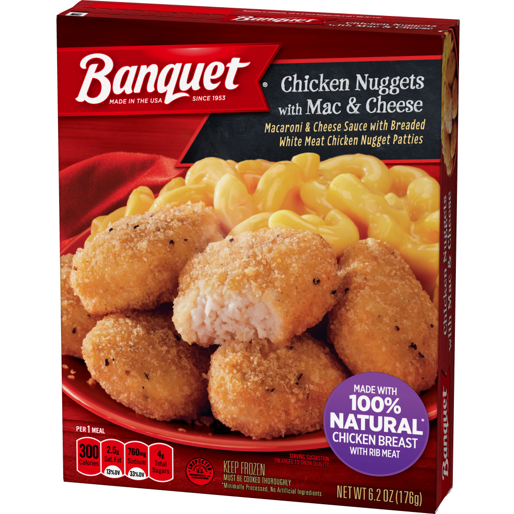BANQUET Basic Chicken Nuggets With Mac And Cheese Meal | Conagra ...
