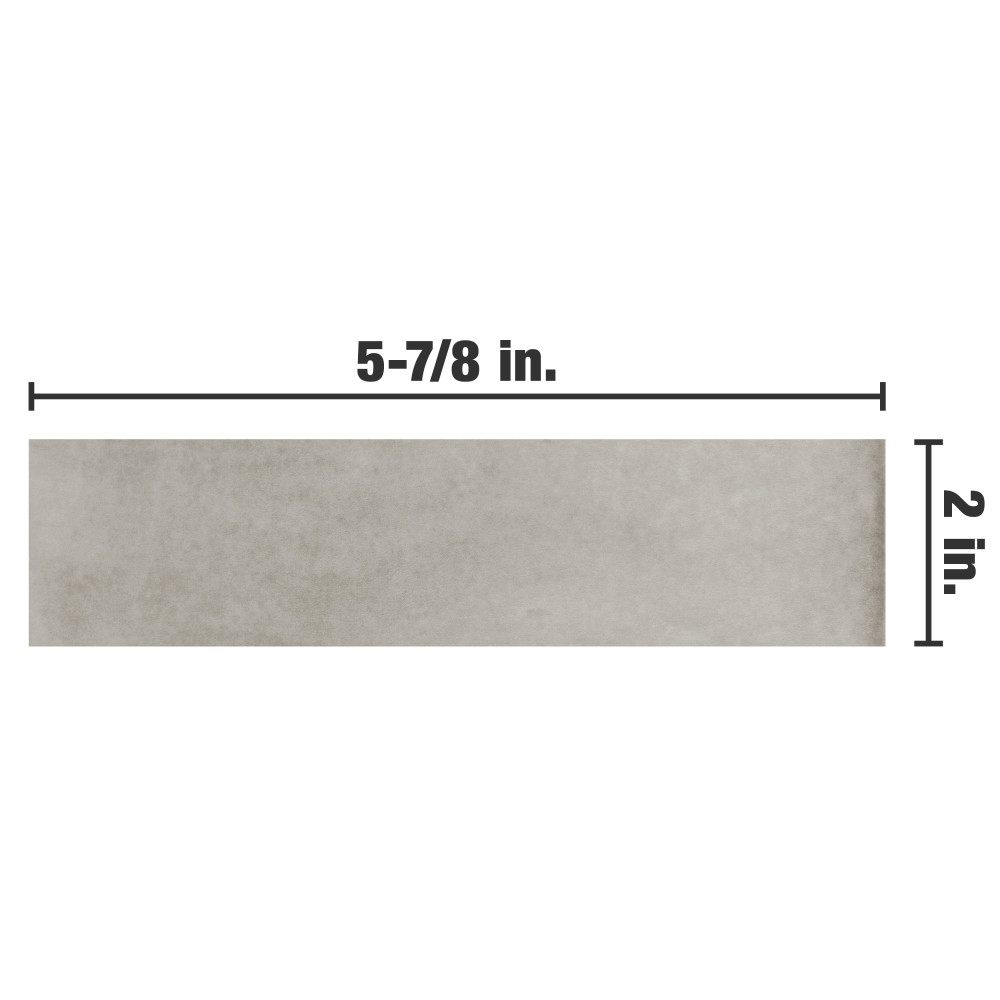 Coco Matte Amber Grey 2 in. x 5-7/8 in. Porcelain Floor and Wall Tile ...