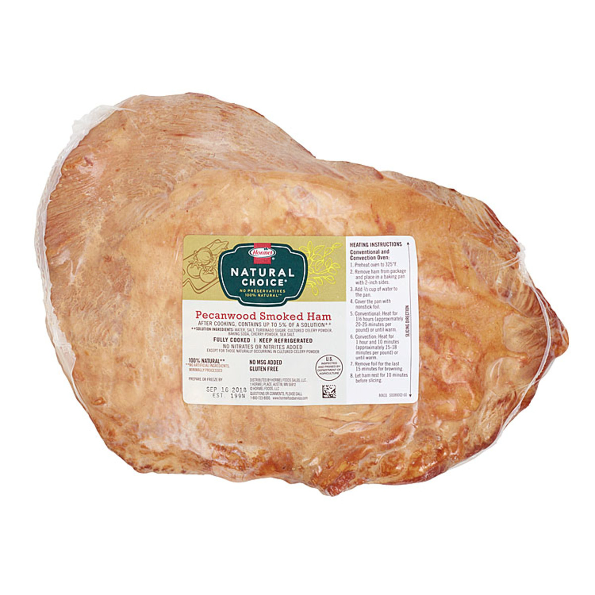 NATURAL CHOICE® Pecanwood Smoked Ham, 2 pc. • Hormel Product Code ...