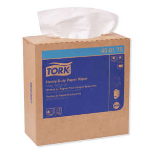 Tork, W24 Heavy-Duty, 1 ply, Paper Wiper, White | Folded Wipers