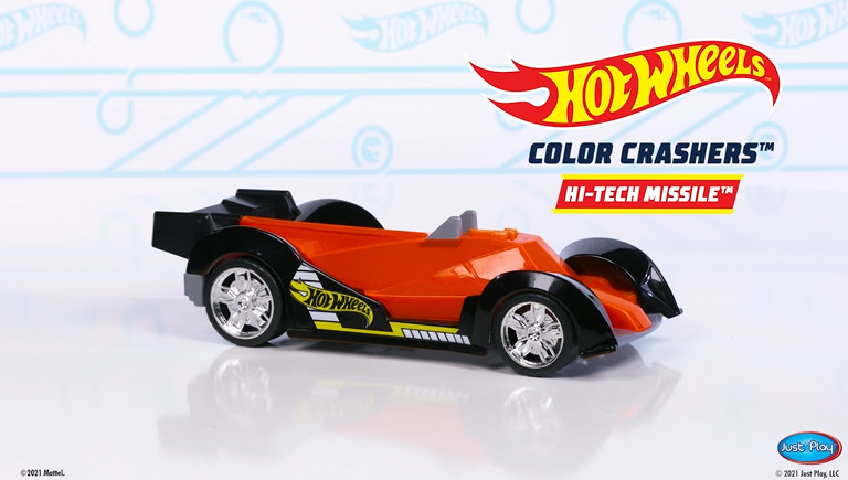 Hot Wheels Color Crashers Hi-Tech Missile, Motorized Toy Car with ...